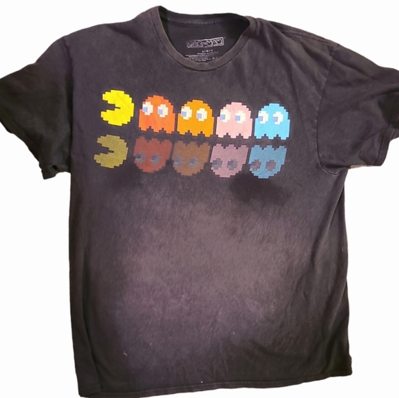 Pac-Man | Tops | Vintage 8s Pacman Tshirt | Poshmark